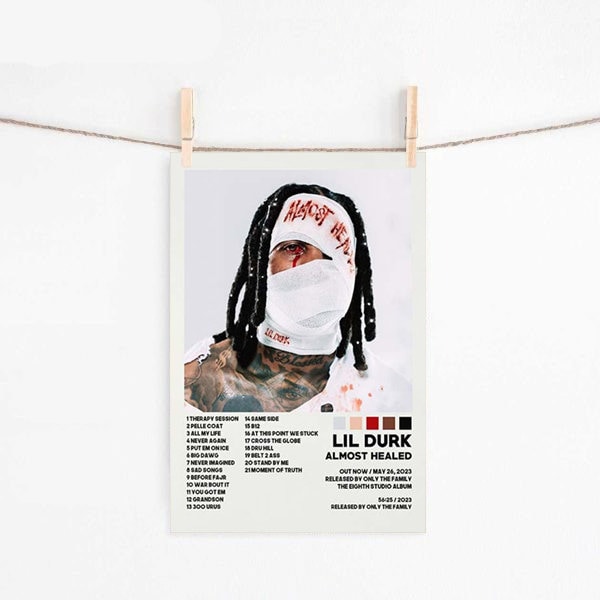 Lil Durk Poster, Almost Healed Poster Designed & Sold By Khoa Le