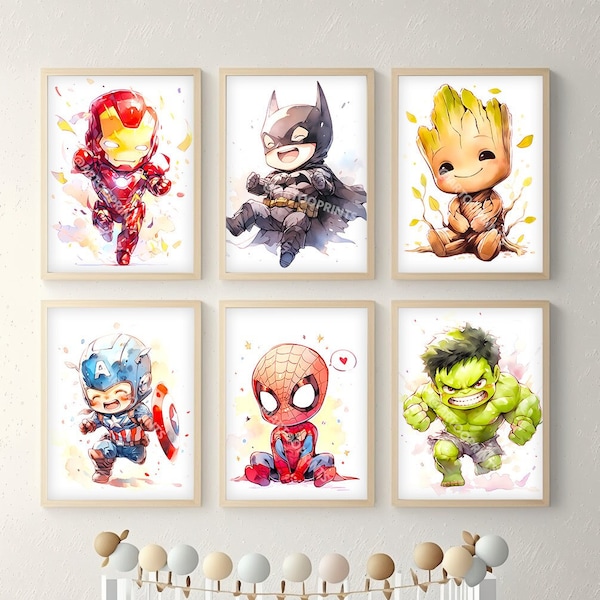 Superhero Poster - Etsy