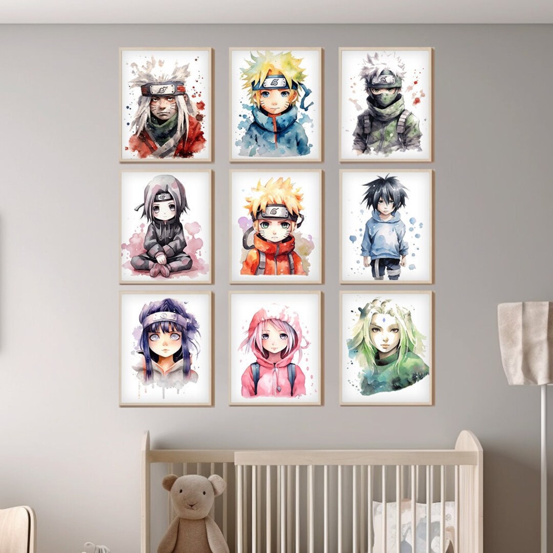 Lovely Watercolor Anime Poster Set Anime Series, Anime Gift, Anime ...