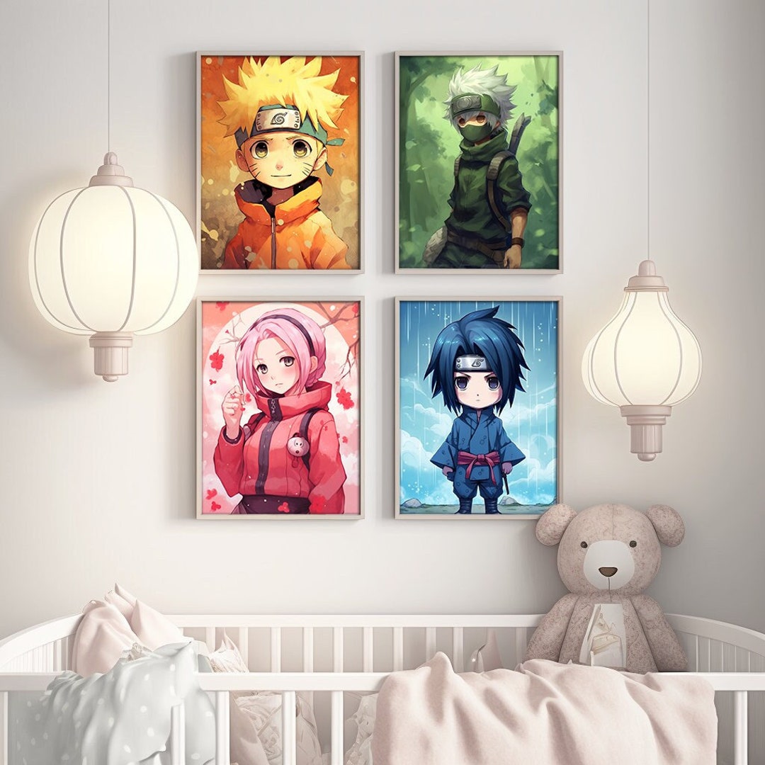 Set of 4 Cartoon Popular Anime Series Anime Poster Set, Anime Gift ...