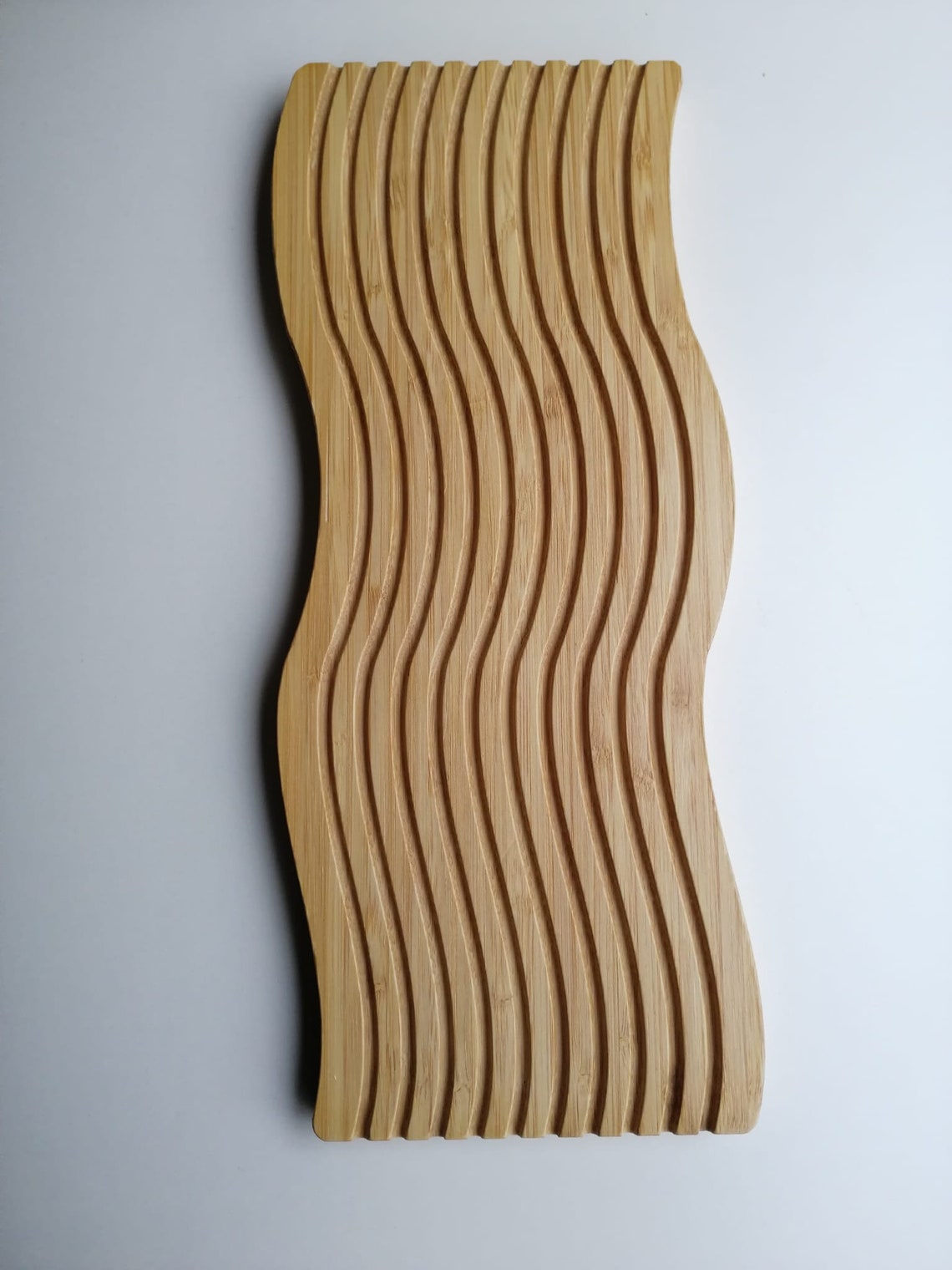 Wooden Wavy Tray , Handmade Bamboo Wavy Serving Tray , Wooden Ripple ...