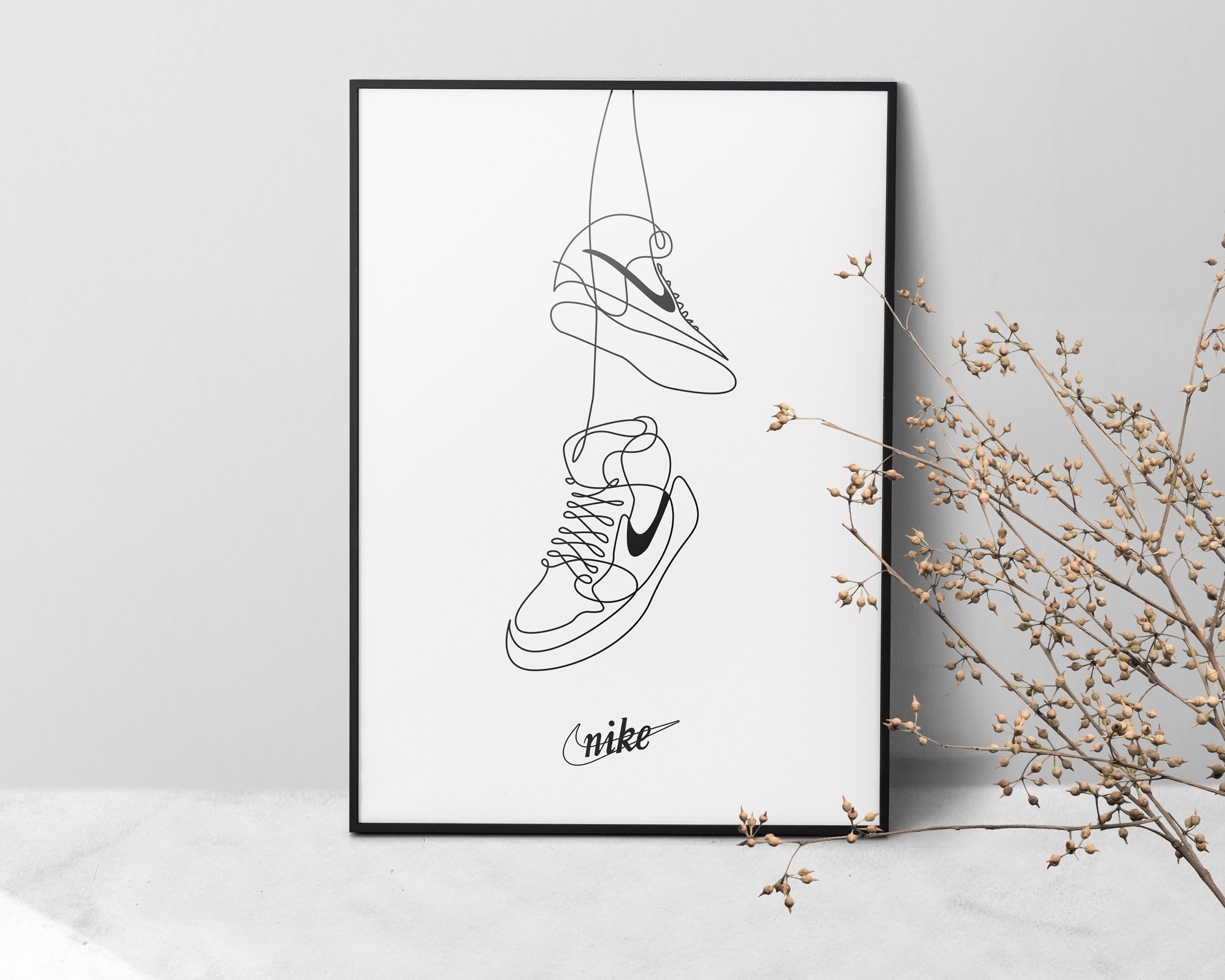 Hypebeast Shoes Line Drawing Pop Art Contemporary Hypebeast - Etsy Canada