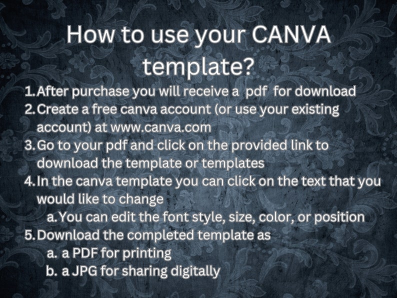 Elegant, Victorian Escape Room Invitation. Instant Download, Printing ...