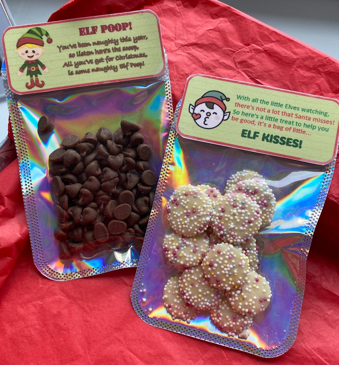 Elf Poop and Elf Kisses Favour Bags - Etsy UK