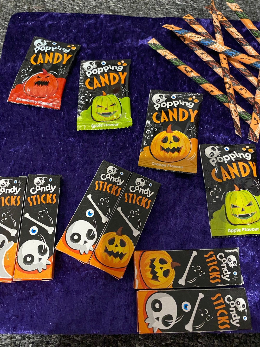 Halloween Popping Candy and Halloween Candy Sticks Ten in Pack - Etsy UK