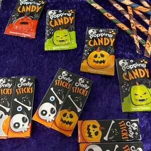Halloween Popping Candy and Halloween Candy Sticks Ten in Pack - Etsy UK