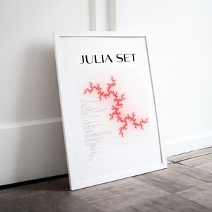 Fractals Julia Set Poster With Its Own Python Code, Workspace Gift for ...