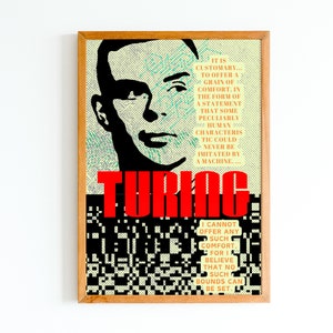 Famous Mathematicians Alan Turing AI Quote Printable Poster, Math Wall ...