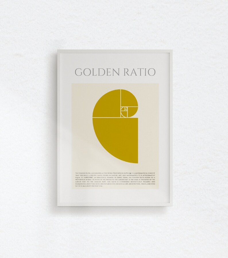 Golden Ratio Poster, Wall Decor for Math Classroom - Etsy