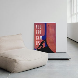 Albert Camus Sisyphus Quote Poster, Inspiring Philosophy Printable ...