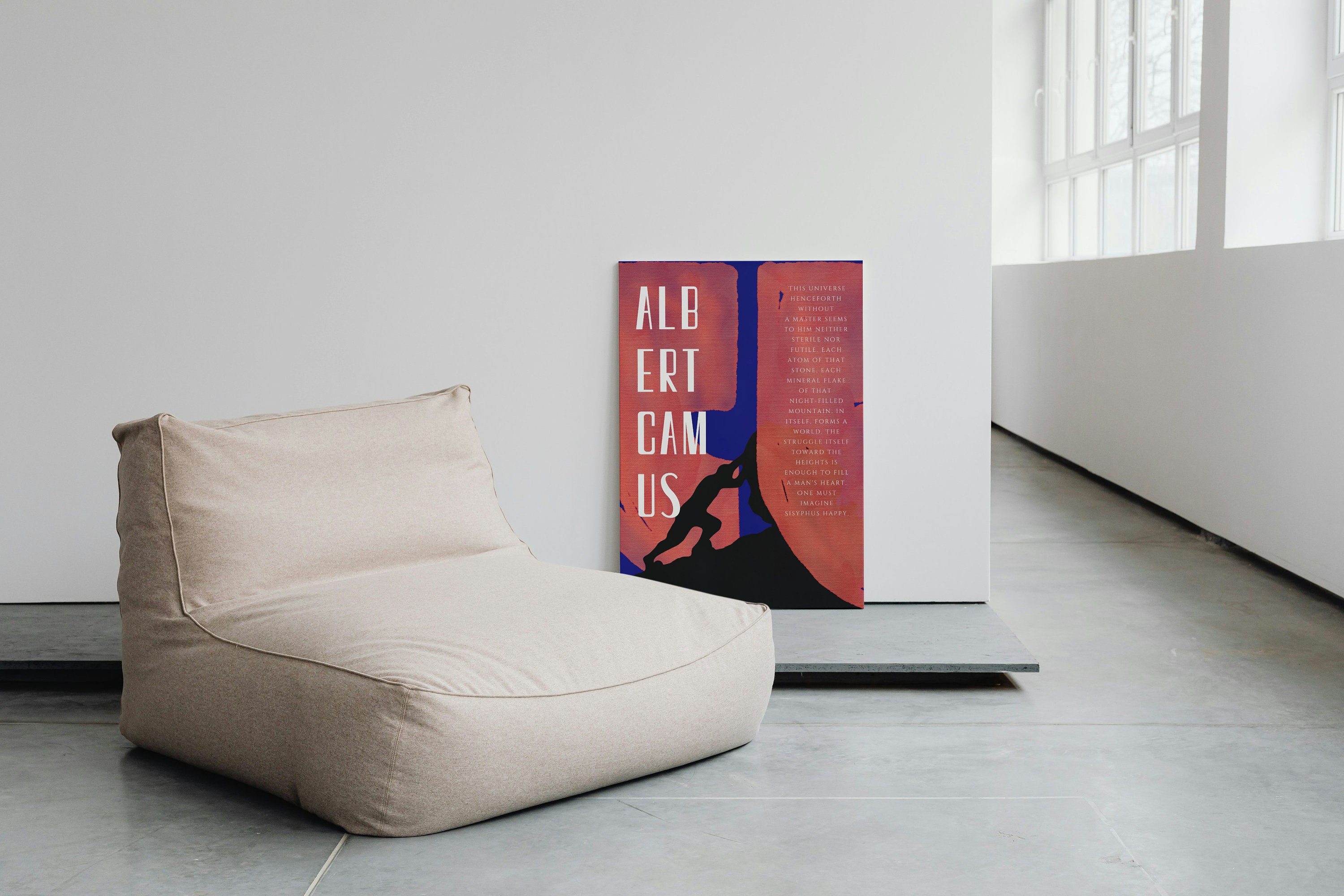 Albert Camus Sisyphus Quote Poster, Inspiring Philosophy Printable ...