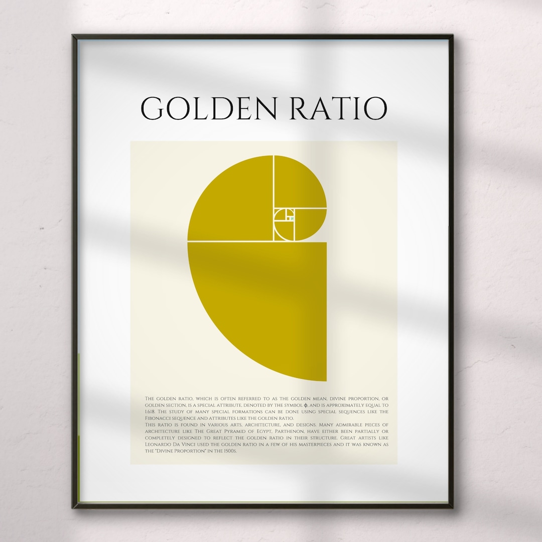 Golden Ratio Poster, Wall Decor for Math Classroom - Etsy