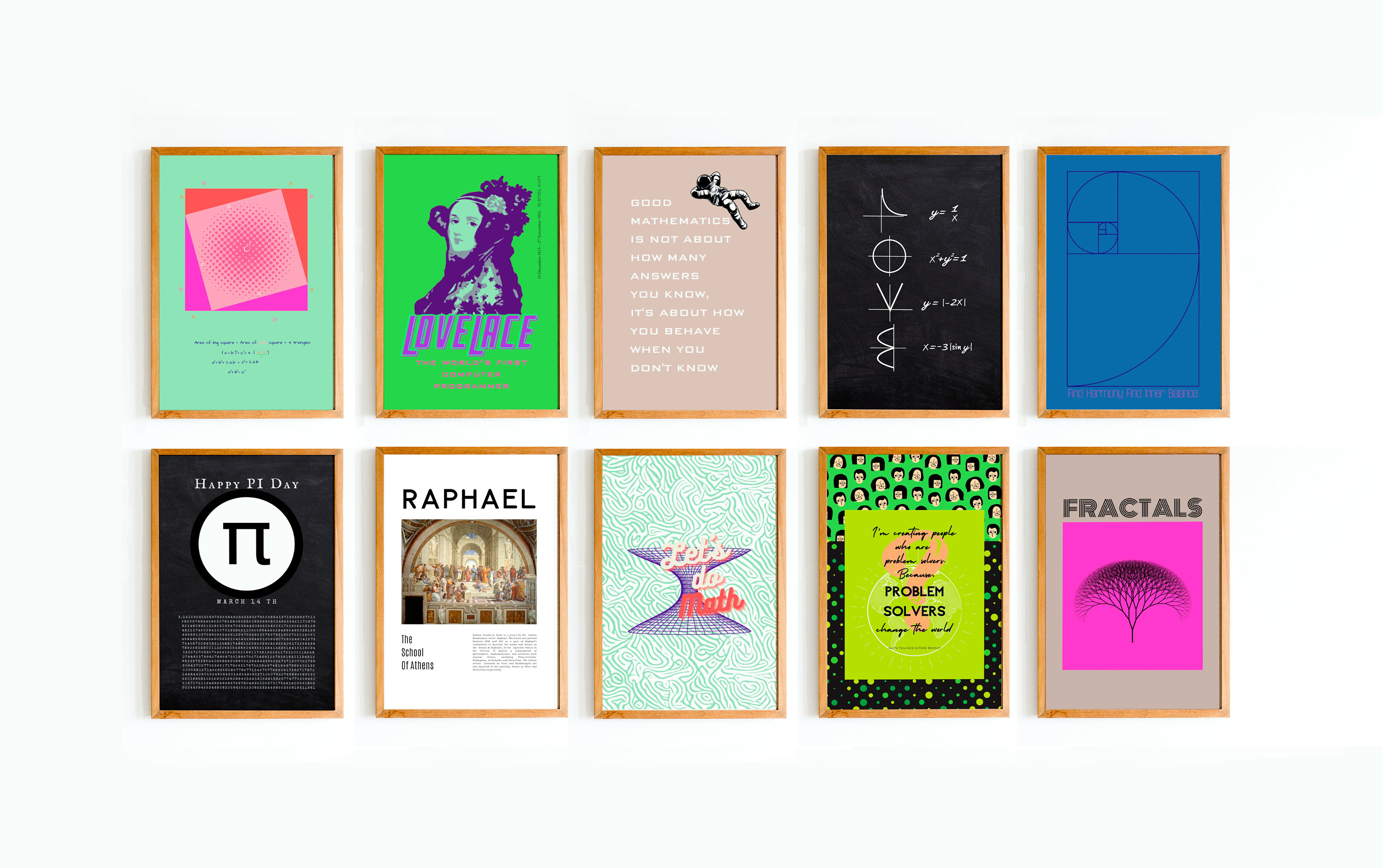 Set of 10 Math Printables, Gallery Wall Decor for School - Etsy