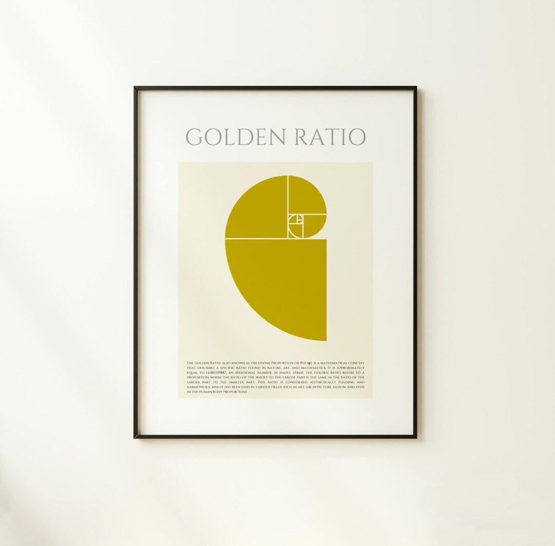 Golden Ratio Poster, Wall Decor for Math Classroom - Etsy