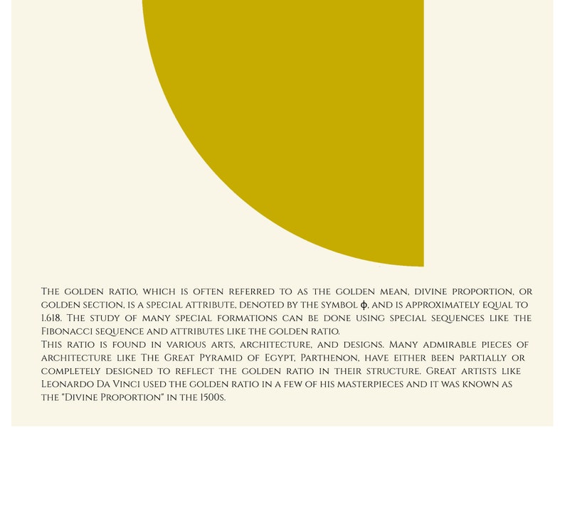 Golden Ratio Poster, Wall Decor for Math Classroom - Etsy