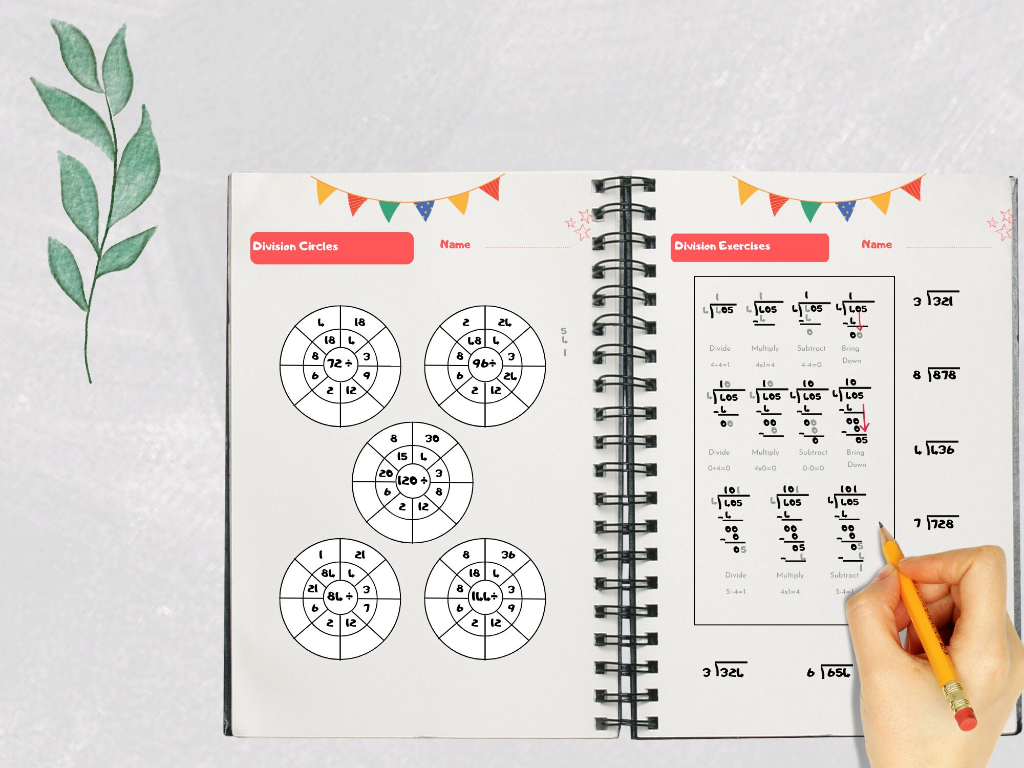 Hojas De Trabajo De División Imprimibles En Formato Pdf Hojas De