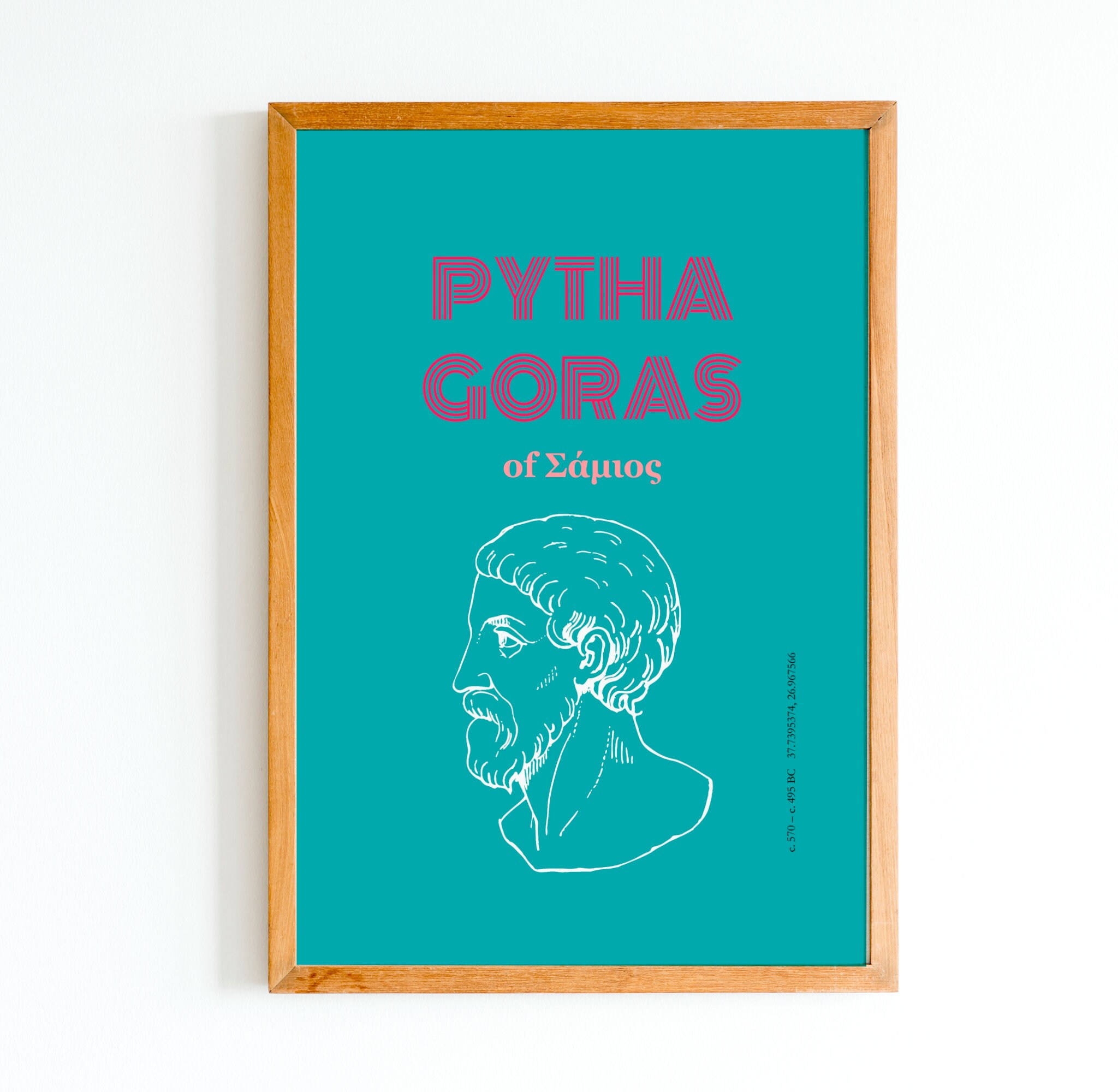 Pythagoras Greek Printable Poster, Nerd Gift, Pop Art Math Decor - Etsy