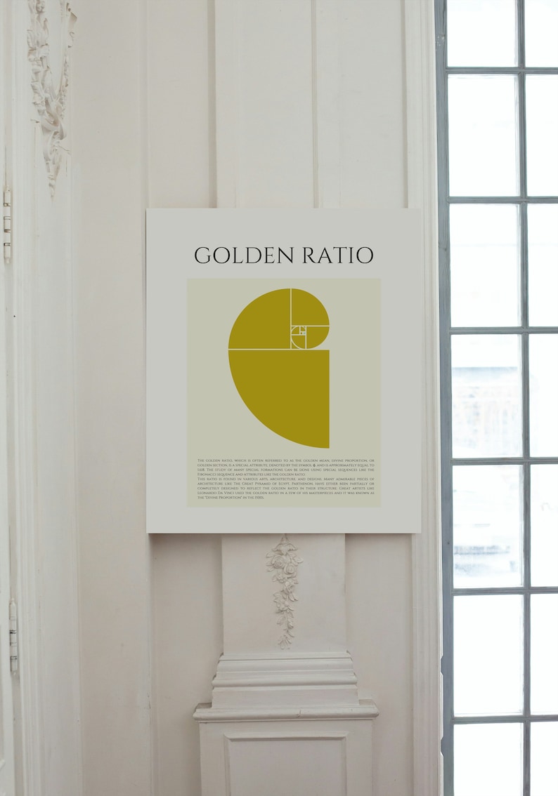 Golden Ratio Poster, Wall Decor for Math Classroom - Etsy