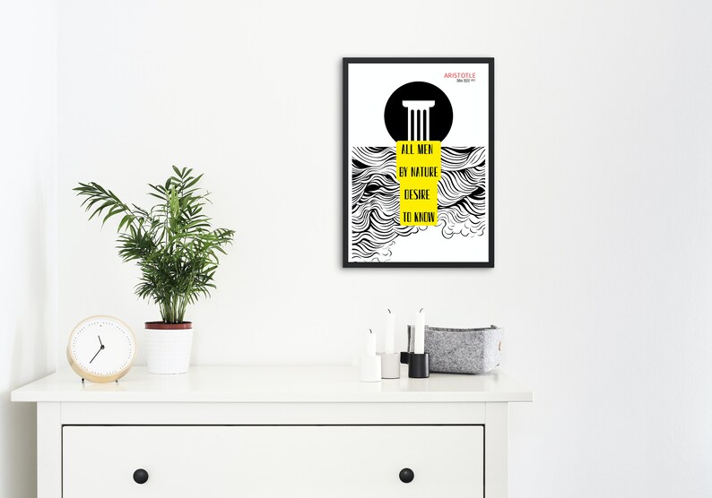 Aristotle Inspirational Quote Philosophy Poster, Motivational Workplace ...