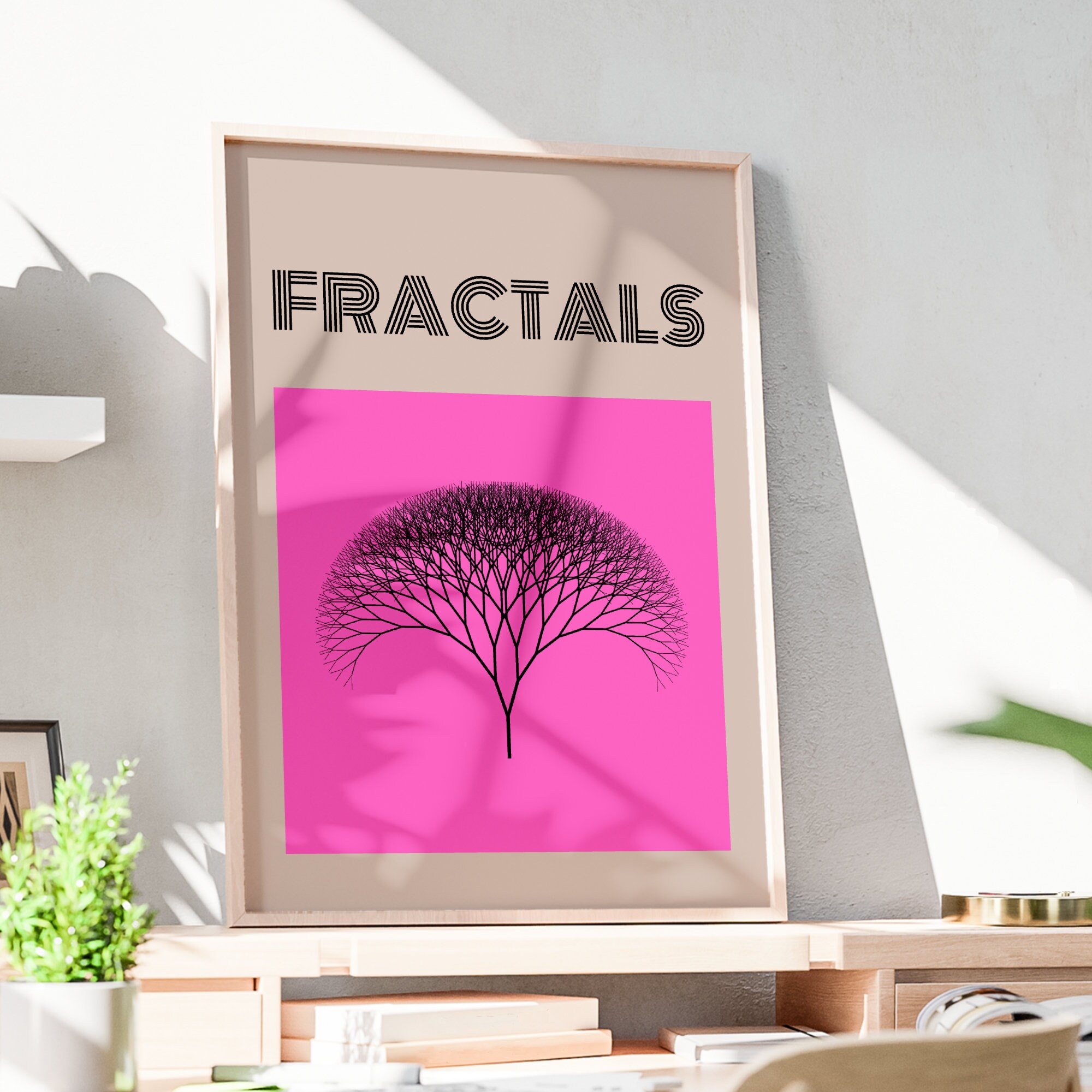 Printable Fractals Math Class Poster, Funny Mathematics Classroom Wall ...