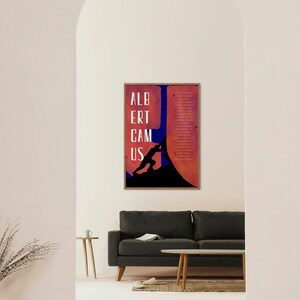 Albert Camus Sisyphus Quote Poster, Inspiring Philosophy Printable ...