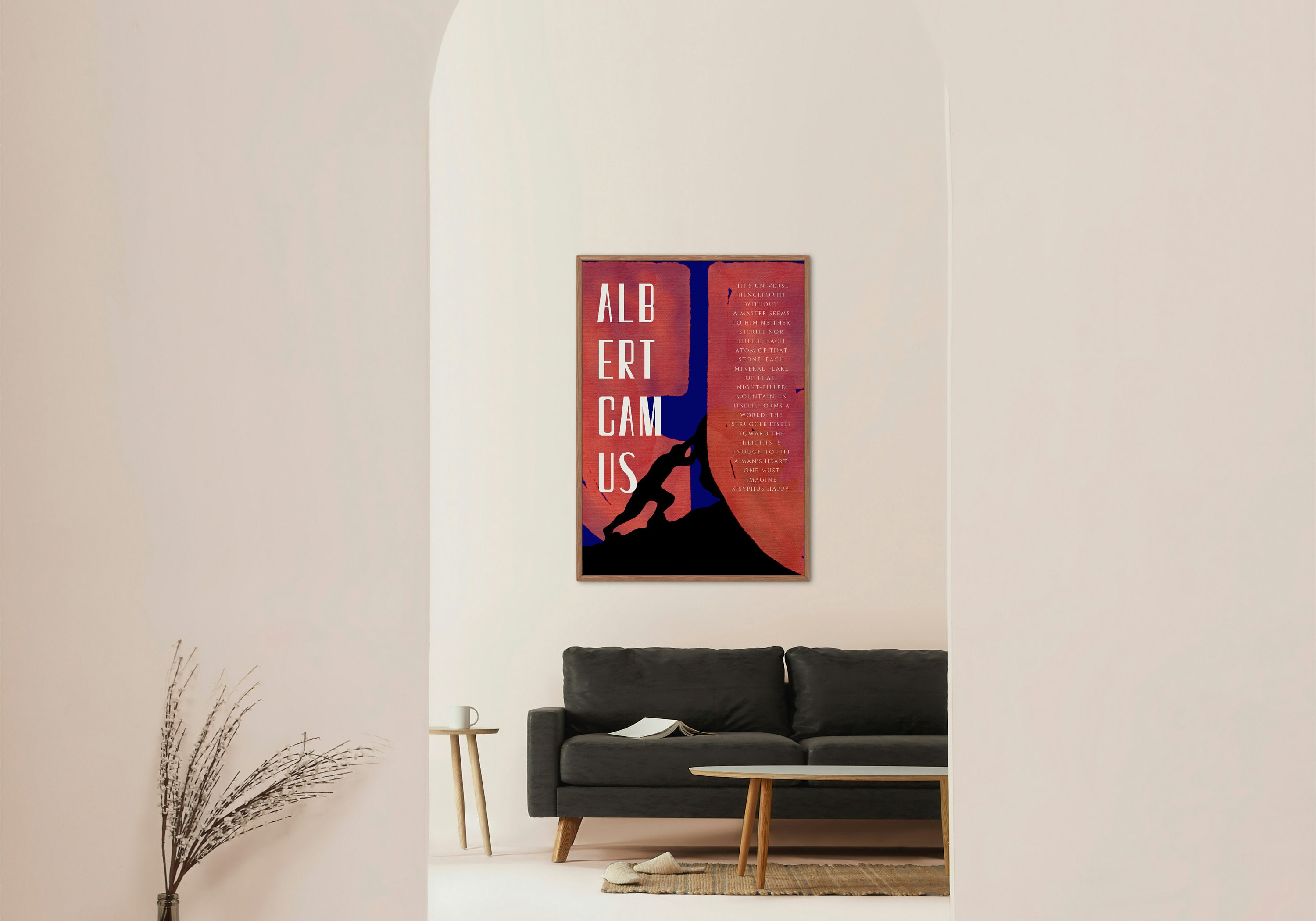 Albert Camus Sisyphus Quote Poster, Inspiring Philosophy Printable ...