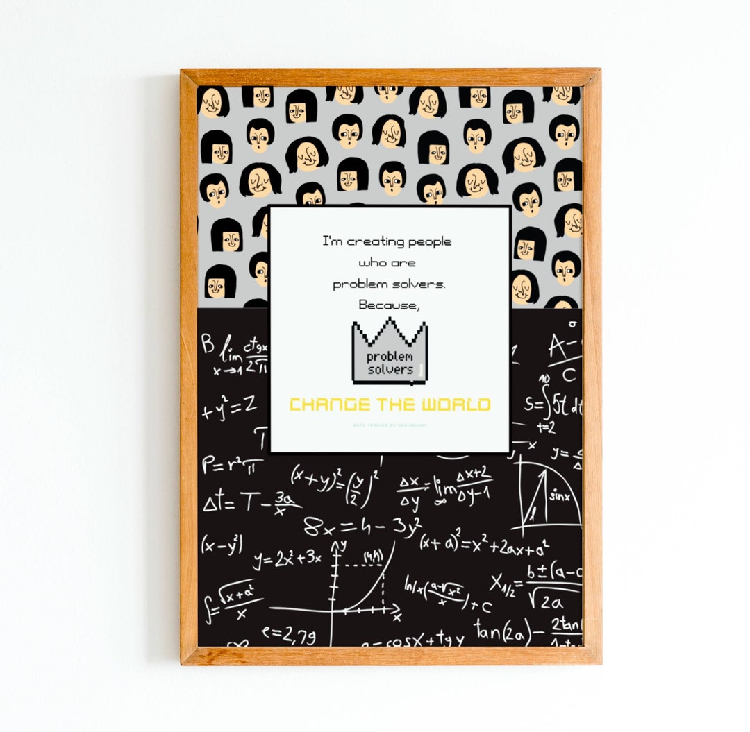 Printable Math Class Poster, Mathematics Classroom Wall Decor ...