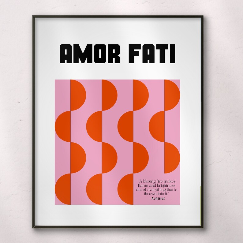 Set of 3 Printable Philosophy Poster, Amor Fati Aurelius Quote, Stoic ...