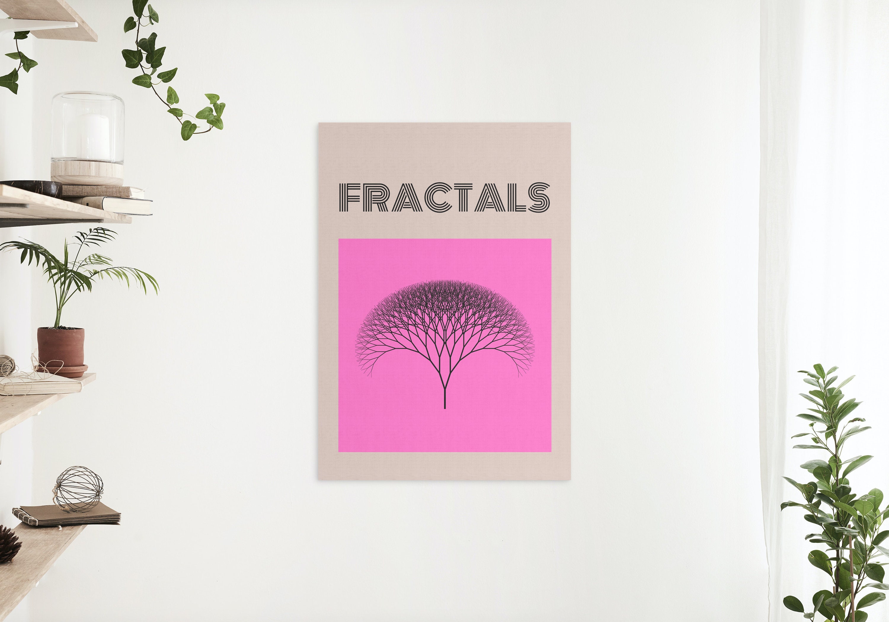Printable Fractals Math Class Poster, Funny Mathematics Classroom Wall ...