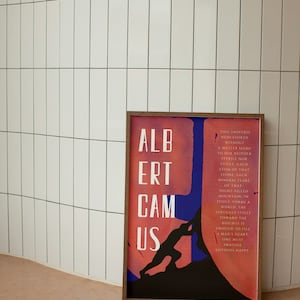 Albert Camus Sisyphus Quote Poster, Inspiring Philosophy Printable ...