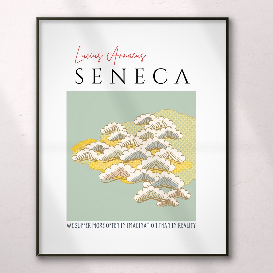 Seneca Quote Wall Art, Stoic Philosophy Poster for Life Improvement and ...