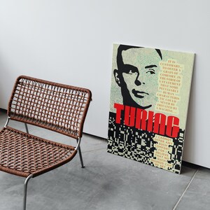 Famous Mathematicians Alan Turing AI Quote Printable Poster, Math Wall ...