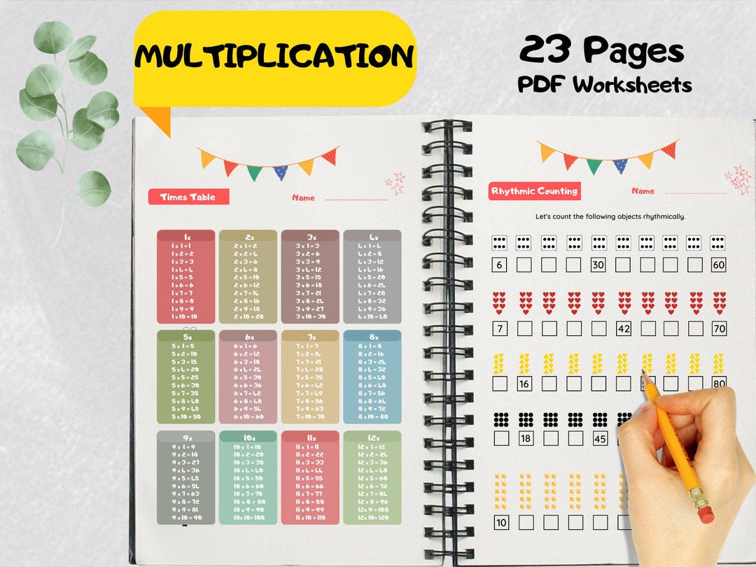 Printable Multiplication Worksheet PDF - Etsy