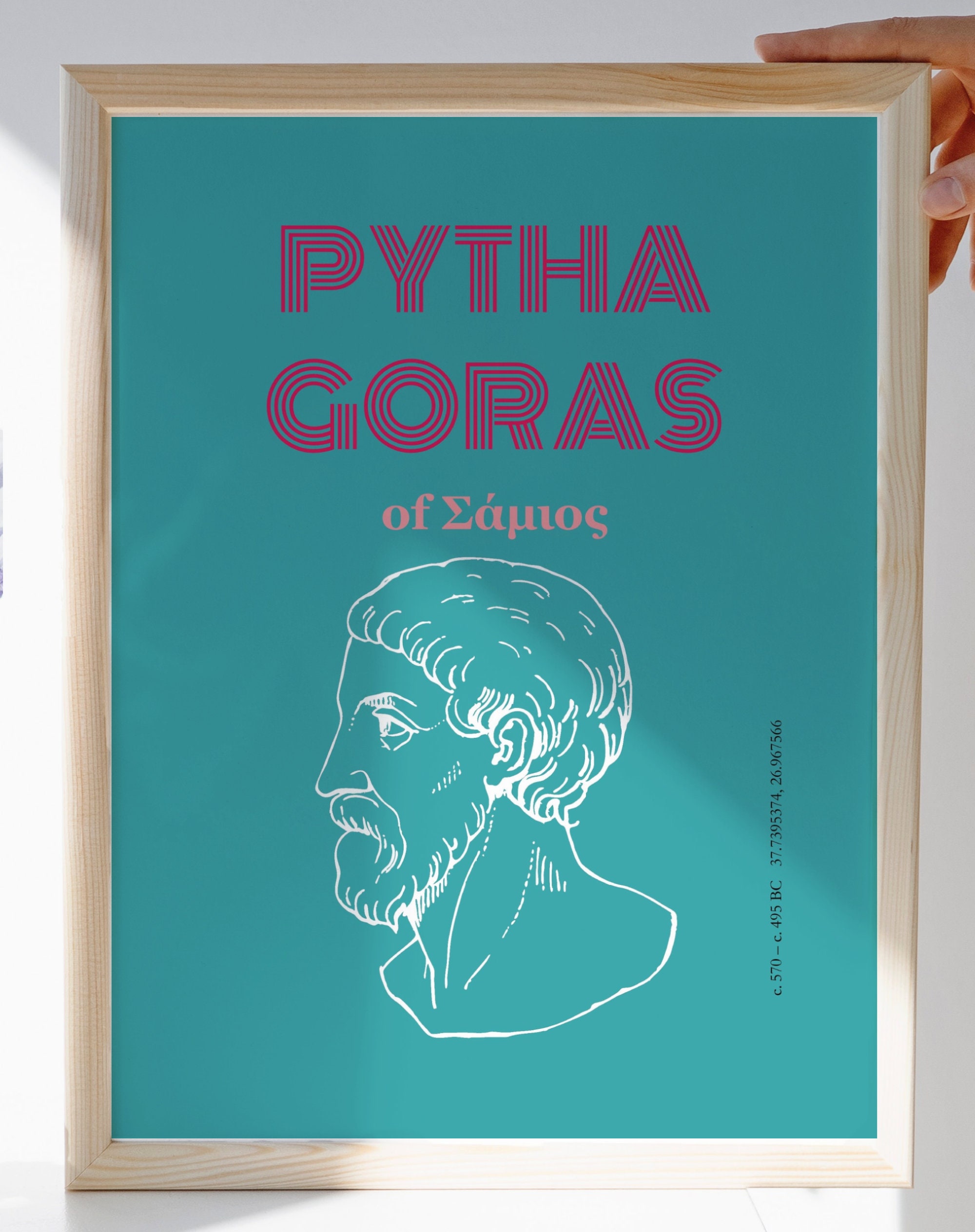 Pythagoras Greek Printable Poster Nerd Gift Pop Art Math - Etsy Australia