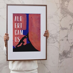 Albert Camus Sisyphus Quote Poster, Inspiring Philosophy Printable ...