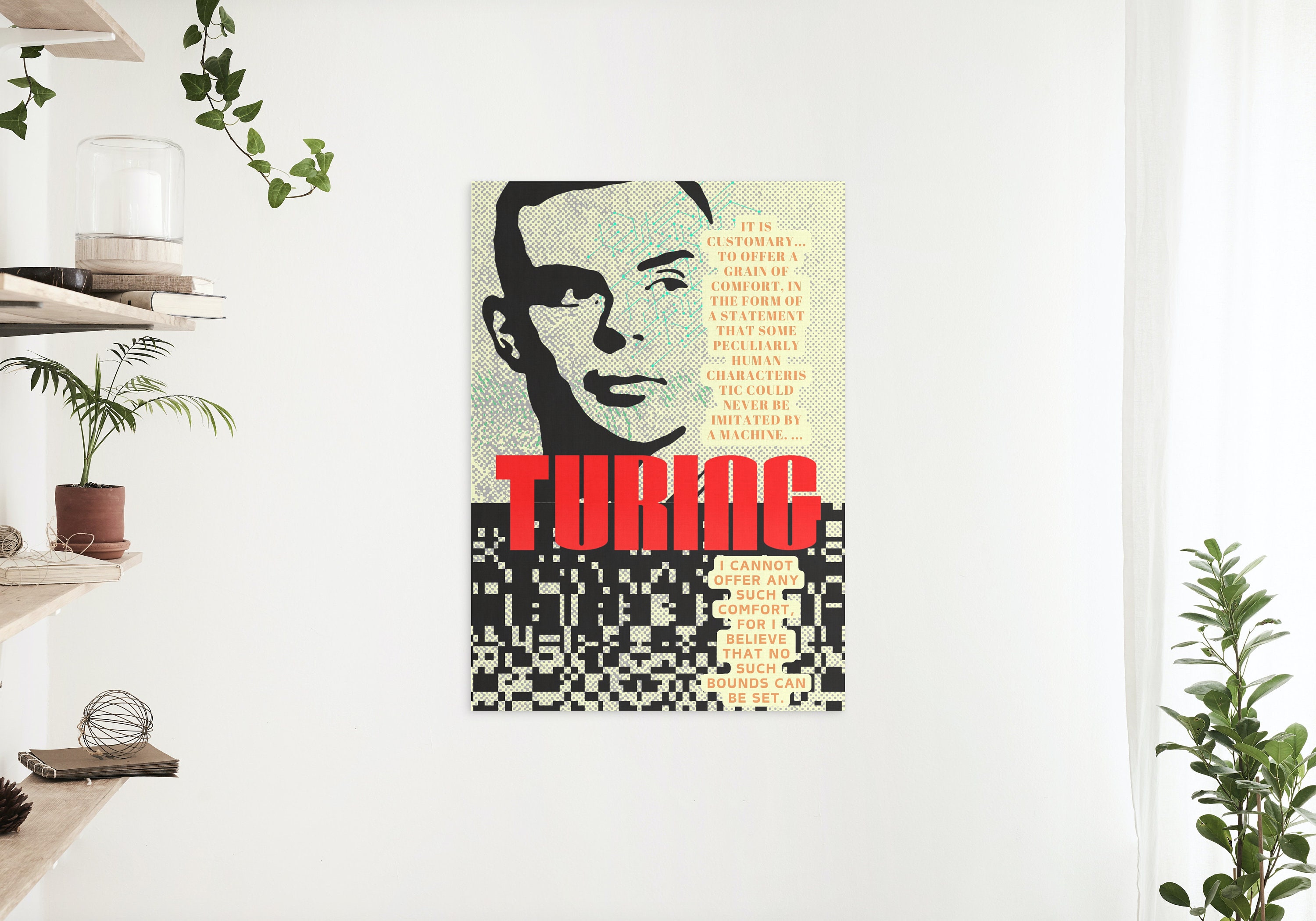 Famous Mathematicians Alan Turing AI Quote Printable Poster, Math Wall ...