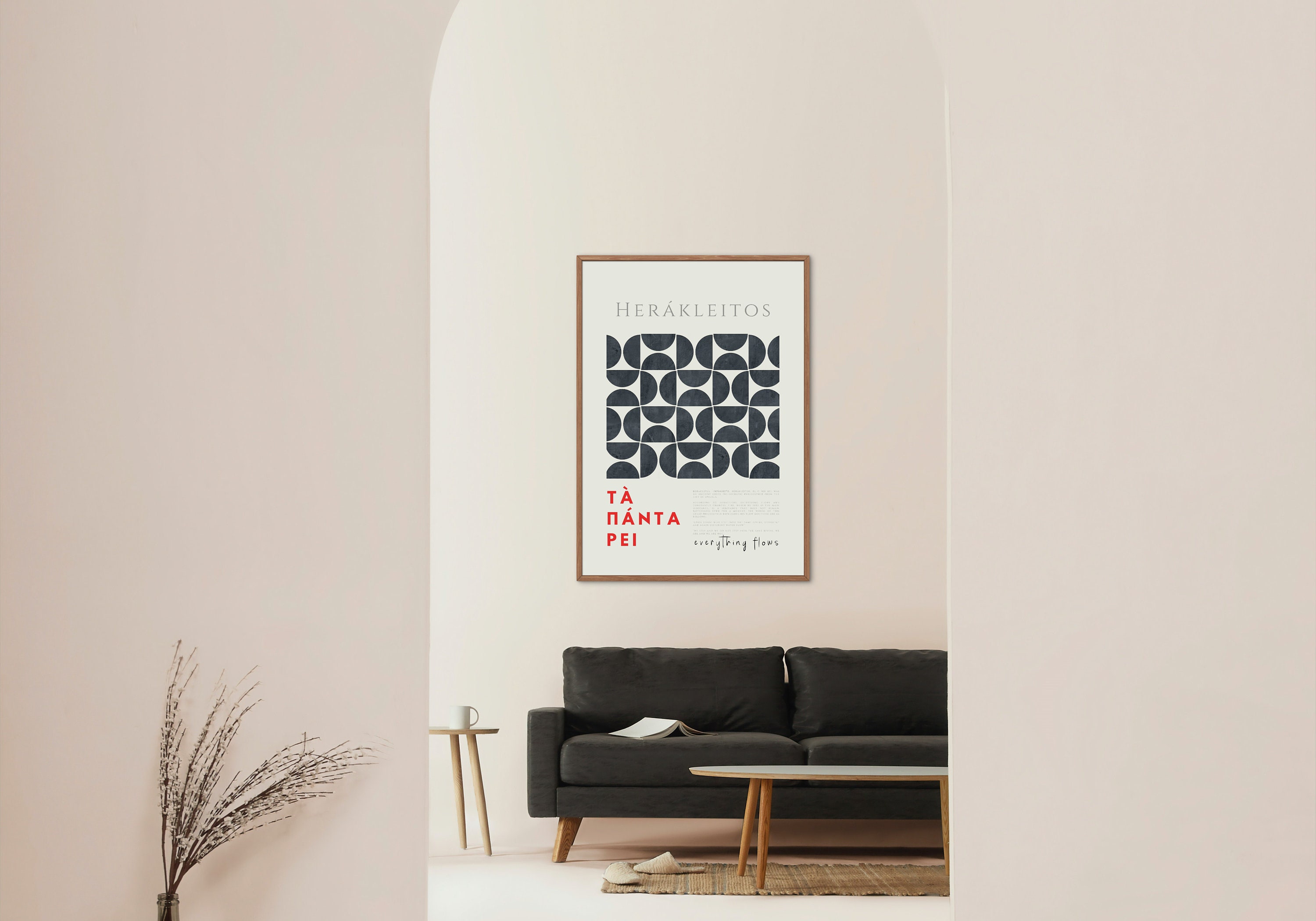 Everything Flows Philosophy Poster, Philosopher Gift, Inspirational ...
