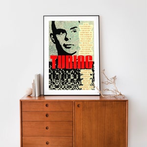 Famous Mathematicians Alan Turing AI Quote Printable Poster, Math Wall ...
