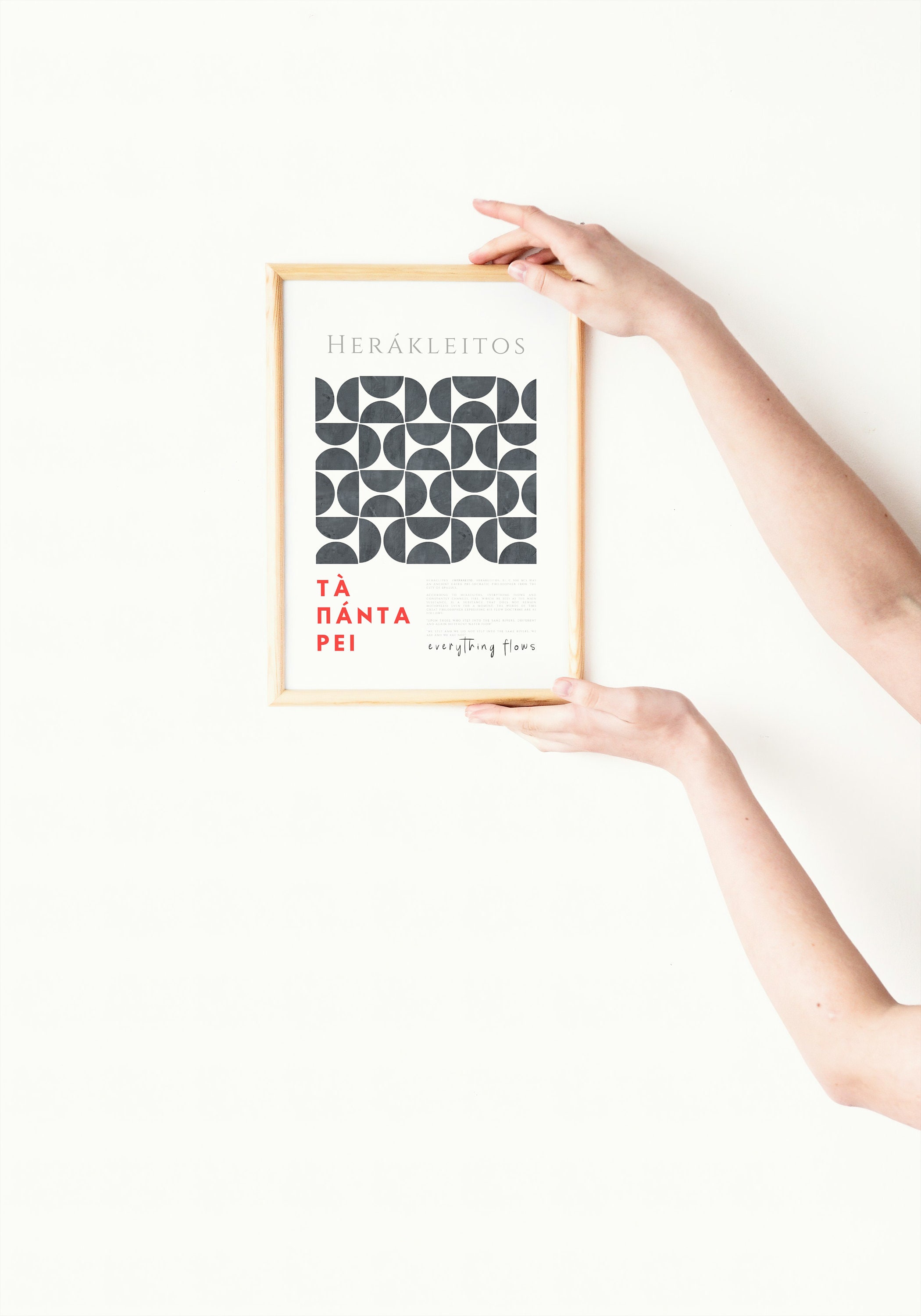Everything Flows Philosophy Poster, Philosopher Gift, Inspirational ...