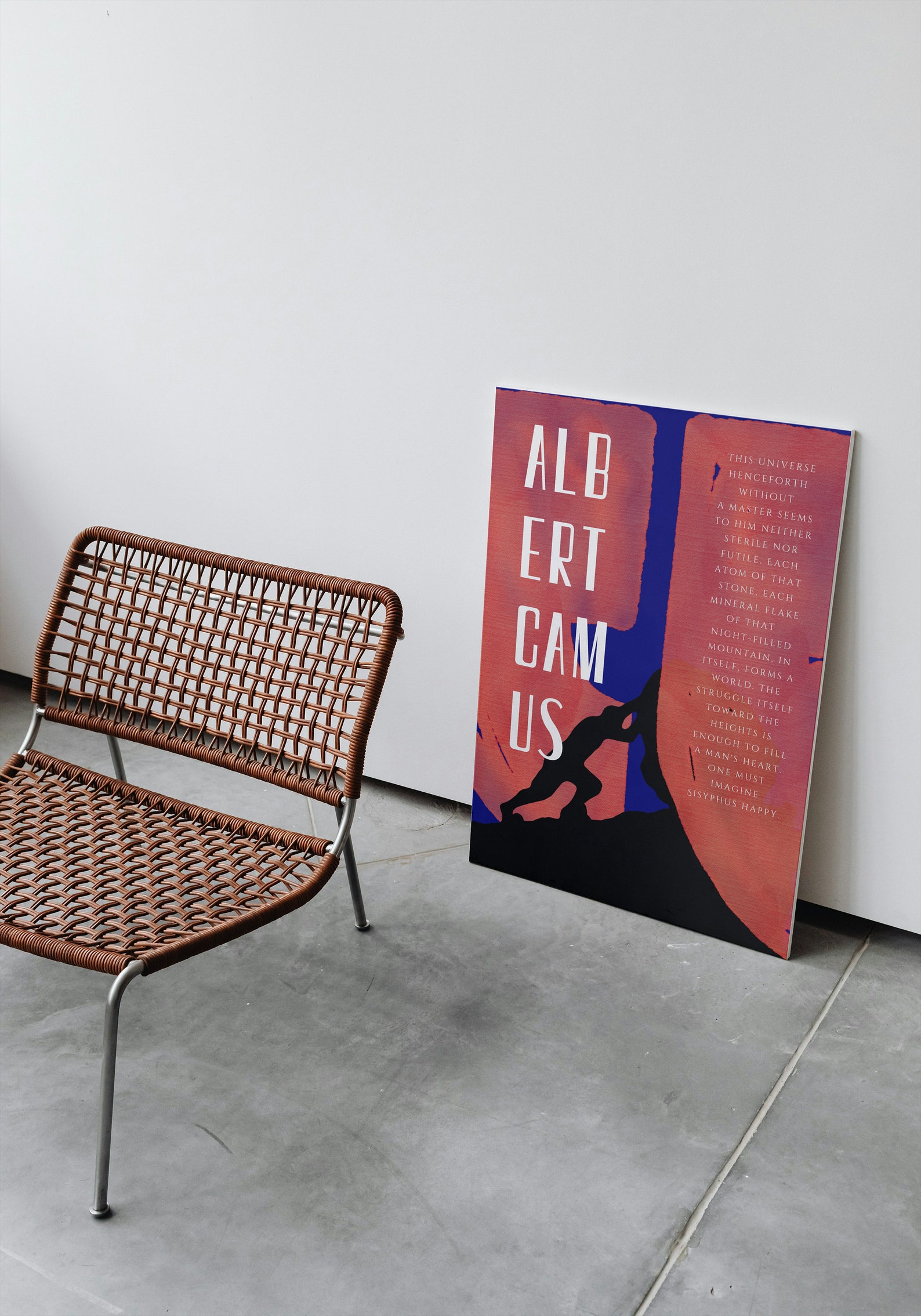 Albert Camus Sisyphus Quote Poster, Inspiring Philosophy Printable ...