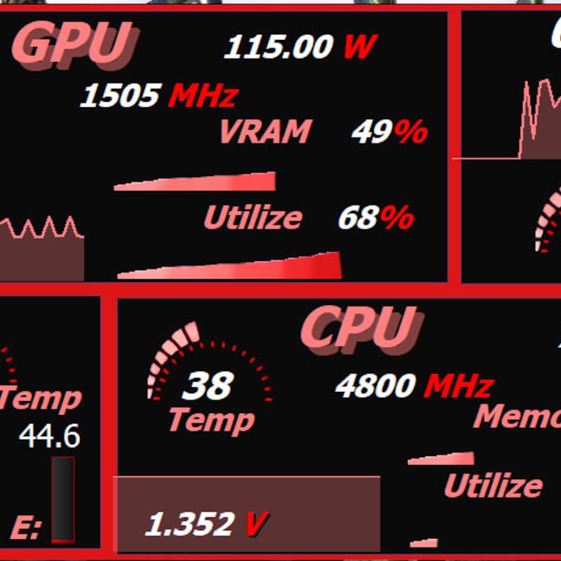 Aida64 Template 1920x480 - Etsy