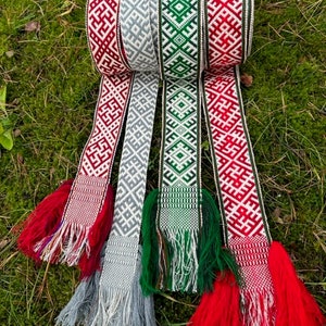 Woven Sash/ Traditional Baltic Belt/ Ethno/ Folk Costume Accessories ...