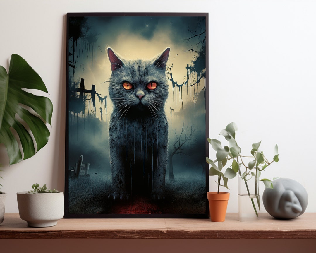 Pet Sematary Poster, Church the Cat Digital Art, Instant Download ...
