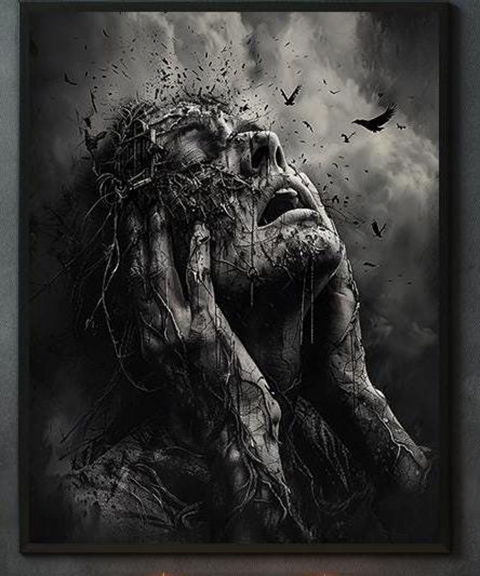 Gothic Grief Emotional Art Print Set | Dark Fantasy Digital Download | Alternative Wall Decor ...