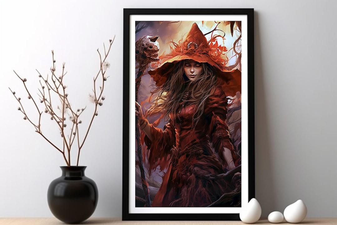 Halloween Witch & Sorcery Prints - Set of 5, Digital Download, Wall Art ...
