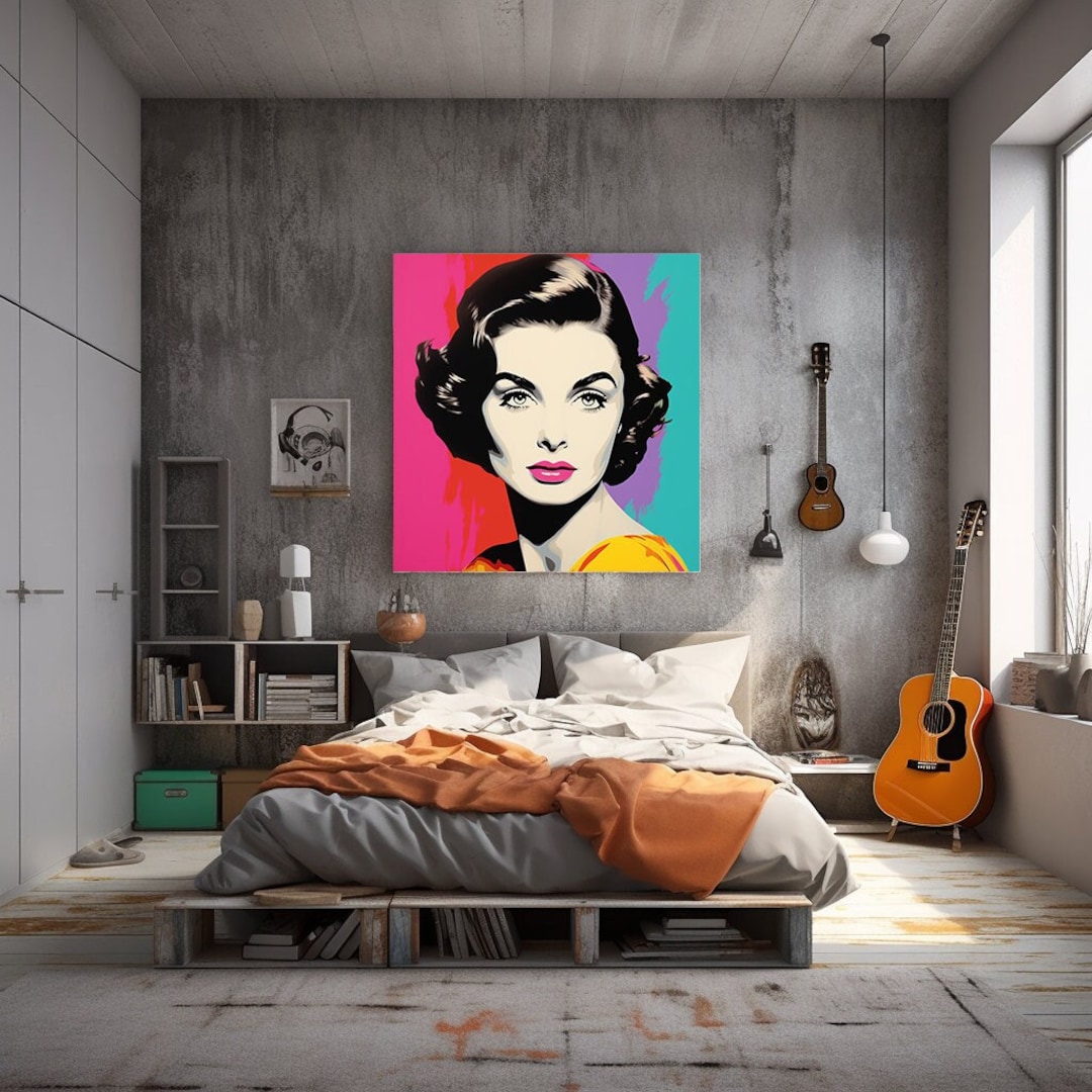 Jean Simmons Poster, Warhol Inspired, Pop Art Print, Classic Starlet ...