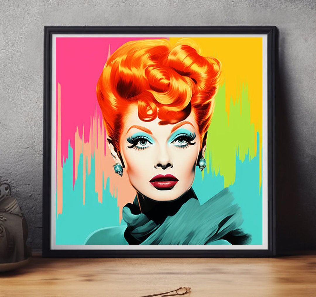 Lucille Ball Pop Art Poster: Andy Warhol Inspired Print (digital ...