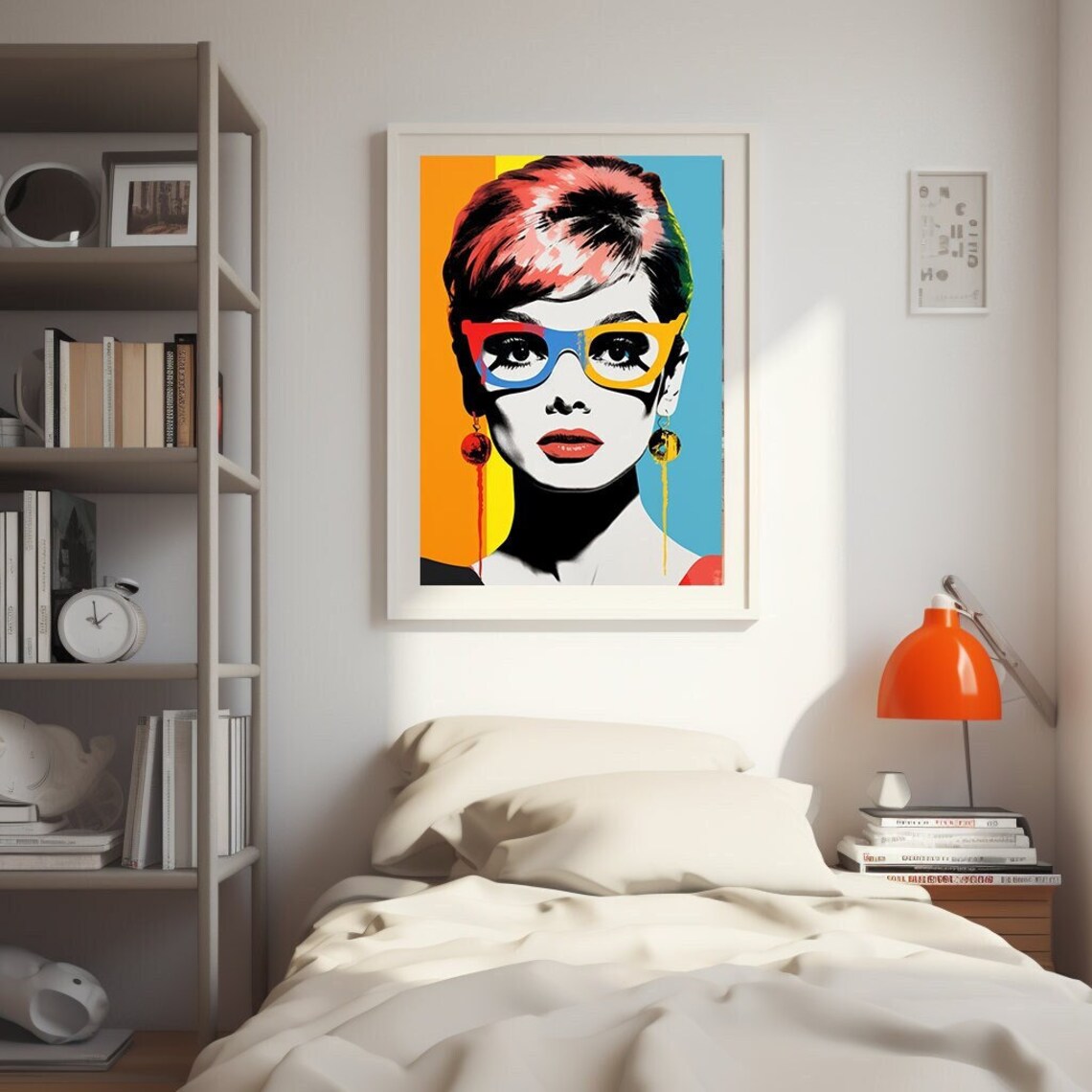 Audrey Hepburn Poster, Warhol Style, Vintage Pop Art, Iconic Actress ...