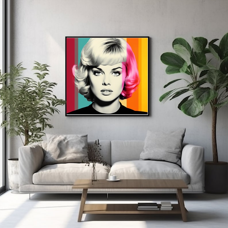 Doris Day Poster | Warhol Inspired | 24x24inch Pop Art Print ...