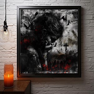 Gothic Grief Emotional Art Print Set | Dark Fantasy Digital Download ...